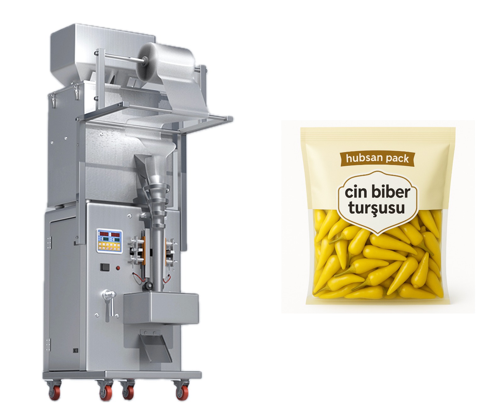 Cin Biber Dolum ve Paketleme Makinesi